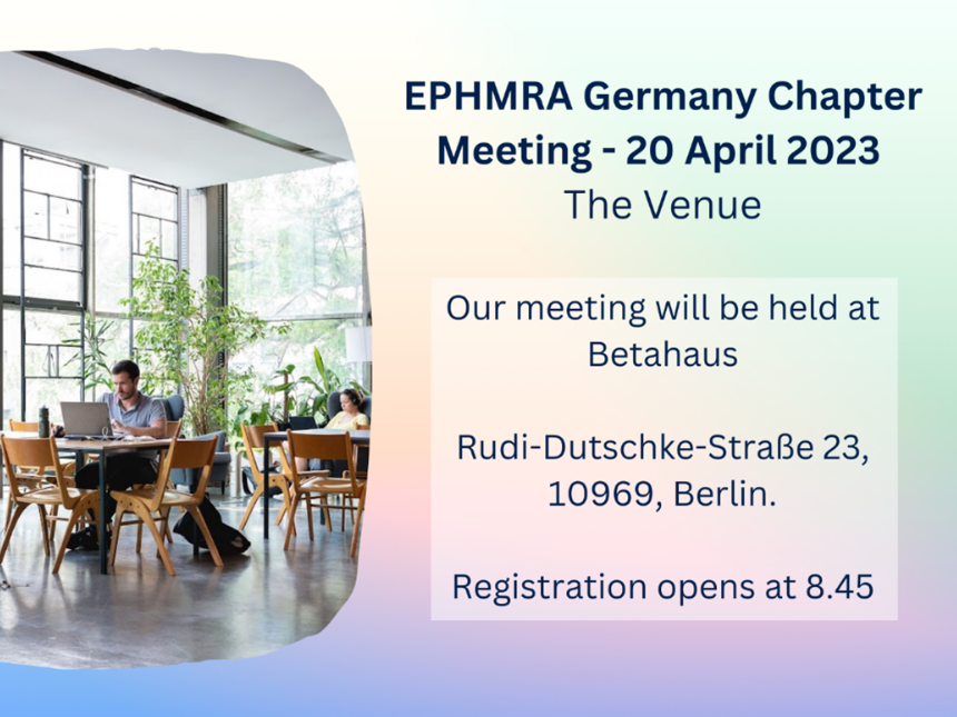 EPHMRA Germany Chapter Meeting – The Venue | EPHMRA